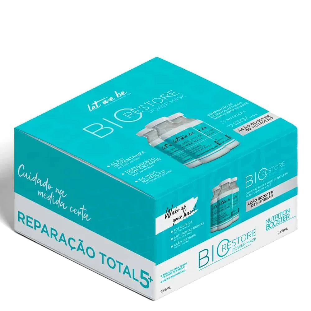 Let Me Be Biorestore Power Mask ampulės, 9×15 ml – IngaHairstyle.lt